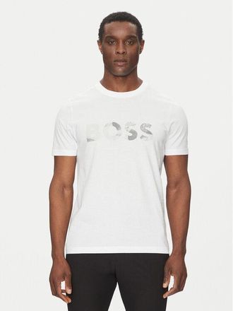 HUGO BOSS T-Shirt Glamping 50537834 Weiß Regular Fit