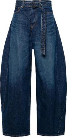 sacai Femme, Jeans, Bleu, Taille: 40 FR Pantalon en denim
