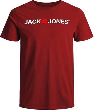 Jack & Jones Jjecorp Logo Tee SS Crew Neck Noos T-Shirt Herren Gr. XXL, Rot (Rio Red)