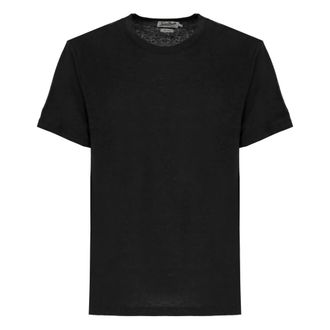 Saint Barth Homme, Tops, Noir, Taille: M Ecstasea Linen T-Shirt
