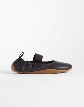 Calvin Klein Ballerines en cuir - Marron moka