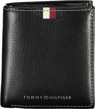 Tommy Hilfiger Homme, Accessoires, Noir, Taille: ONE Size Portefeuille Homme en Cuir Noir
