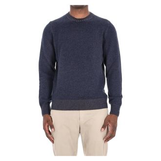 Barba Blauer Pullover aus Wollmischung - - Knitwear - Herren - Blau - L