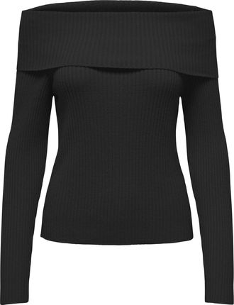 Only Damen Onlkatia Ls Off Shoulder KNT Nca Pullover, Black, Small
