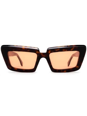 Retro Superfuture lunettes de soleil Coccodrillo - Marron