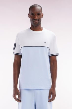 Eden Park T-shirt Bicolore En Coton Ciel Coupe D&eacute;contract&eacute;e