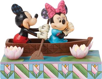 Enesco Disney Traditions Mickey Minnie Love Rowboat Figurine