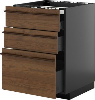 IKEA METOD / KNIVSHULT Unterschr.f Kochf/3 Fronten/3Sch