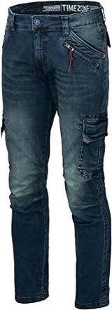 Timezone BenTZ Ben Jean cargo élégant pour homme, Light Royal Wash, 38W x 32L