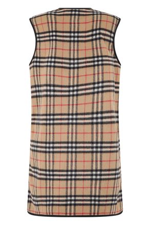 Burberry Checked Wool and Cashmere Vest - Beige