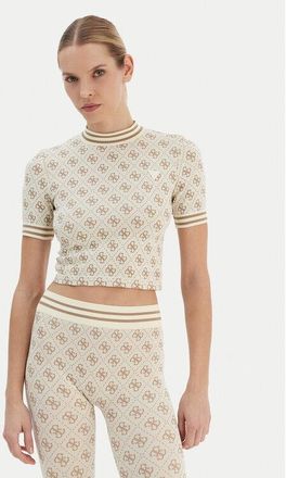 Guess T-Shirt V5BP07 K2000 Beige Slim Fit