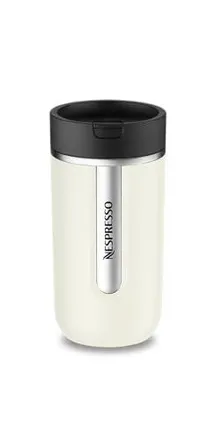 Nespresso Travel Mug Medium Vanilla Ice 400 ml | Gobelet isotherme froid et chaud pour caf&eacute;, th&eacute;, matcha, etc. | Anti-fuite | Passe au lave-vaisselle | Gobelet 