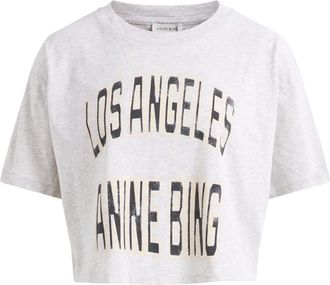 Anine Bing Femme, Tops, Gris, Taille: 36 FR Jhonny Cropped Tee