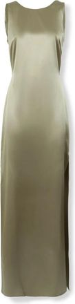 Max Mara Femme, Robes, Vert, Taille: 38 FR Azoto Satin Dress