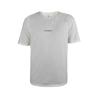 C.P. Company 24/1 Jersey Logo T-Shirt - - Tops - Herren - Wei&szlig; - S