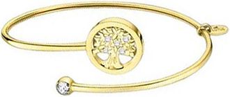 Lotus Bracelet jonc femme acier doré arbre de vie