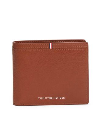 Tommy Hilfiger Brieftasche aus braunem Leder mit M&uuml;nzfach-Brown