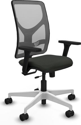 Piqueras y Crespo Schreibtischstuhl aus schwarzem Netzstoff, mit 3D-Armlehnen, h&ouml;henverstellbare Lendenwirbelst&uuml;tze, ausgestattet mit Syncro/Traslack und Schneideschaum