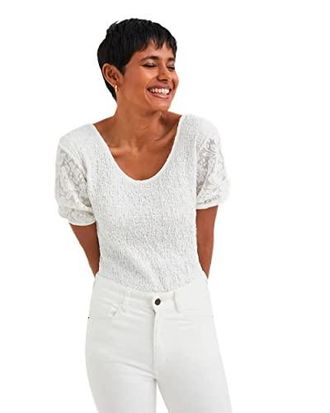 Desigual Body_ALEJANDRIA T-Shirt, White, M aux Femmes