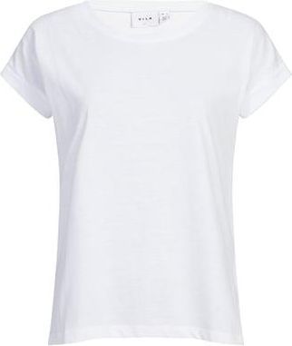 Vila T-shirt uni col rond en coton m&eacute;lang&eacute;
