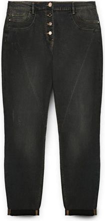 Fiorella Rubino Femme, Jeans, Gris, Taille: 56 FR Jean barrel stone washed