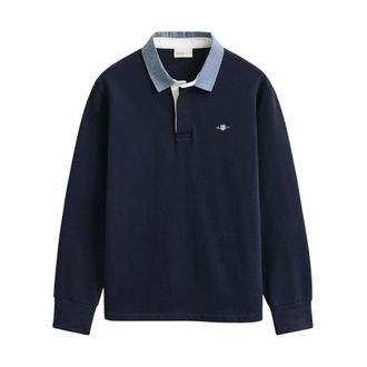 GANT Polo Heavy Rugger - Homme - Tops - Bleu - Taille: M