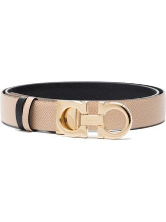 Ferragamo ceinture Donna réversible à plaque logo - Tons neutres