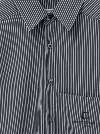 Wooyoungmi Mens Cotton-Blend Striped Shirt Multicolour Cupro