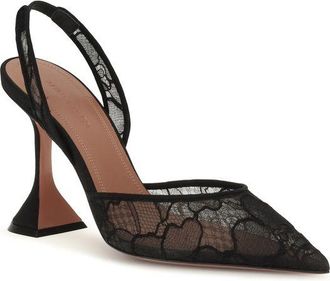 Amina Muaddi Holli Slingback Heel - Black