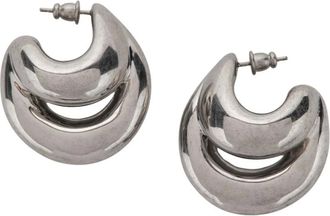 Panconesi Femme, Accessoires, Gris, Taille: ONE Size Double Blow Up Earrings