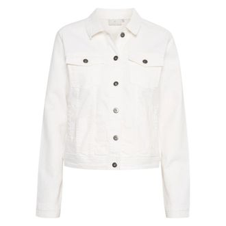 Kaffe Kazelina Denim Jacke - - Jackets - Damen - Wei&szlig; - M
