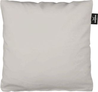 Sansibar Uni Jersey Kissenhülle, 40x40 cm, mit edlem Fähnchen am Steg, Sylt, Jersey, Perfekter, faltenfreier Sitz, Antipilling Ausrüstung (40x40 cm, Stone, 1)