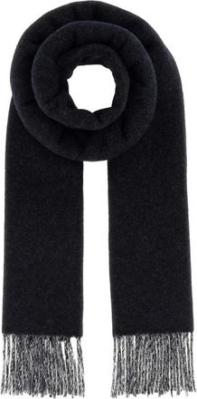 Fendi Navy Blue And Ivory Cashmere Scarf
