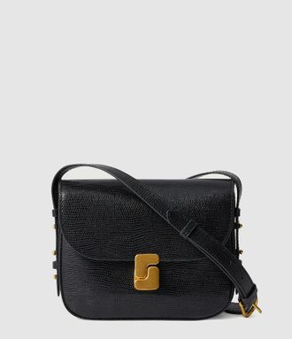 SOEUR Sac Bellissima Mini Noir L&eacute;zard