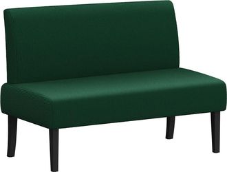 Yaheetech Küchensofa 2-sitzer Sitzbank Polstersofa aus Cordstoff Doppelsofa ohne Armlehnen Stoffsofa Loungesofa fürs Wohnzimmer/Eingangsbereich/Büro, Grün