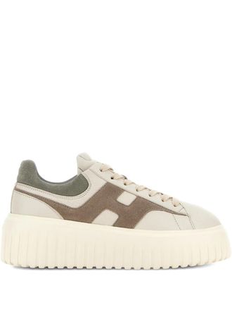 Hogan H-Stripes Sneakers - Nude