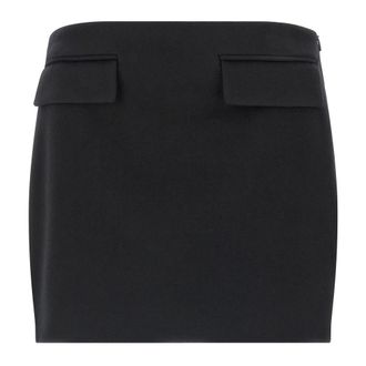 Ferragamo Wool and Cashmere Mini Skirt - - Skirts - Damen - Schwarzk - M