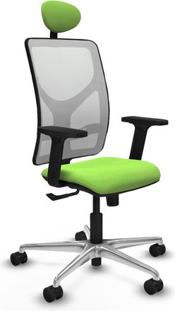 Piqueras y Crespo B&uuml;rostuhl mit hoher R&uuml;ckenlehne, mit 2D-Armlehnen, h&ouml;henverstellbarer Lendenwirbelst&uuml;tze und festem Kopfteil, ausgestattet mit 3 Positionen und Schnei