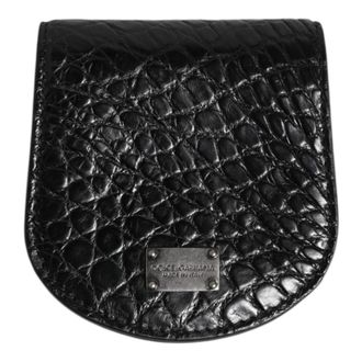 Dolce & Gabbana Exotisches Kondom-Etui f&uuml;r die Tasche aus edlem Leder - - Accessories - Herren - Schwarzk - ONE SIZE