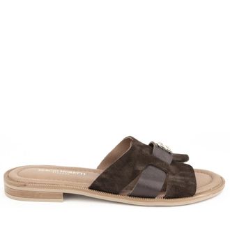 Sergio Moretti L&auml;ssige offene Pantoletten - - Shoes - Damen - Braun - 39 EU