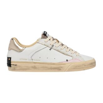 Crime London Femme, Chaussures, Blanc, Taille: 37 EU Distressed Baskets