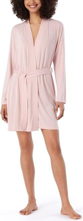 Schiesser Damen Bade-und Morgenmantel Modal-Interlock Bademantel, rosé_178420, XL