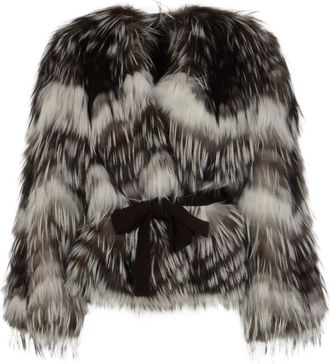 Yves Salomon Femme, Vestes, Brun, Taille: 36 FR Veste 55cm