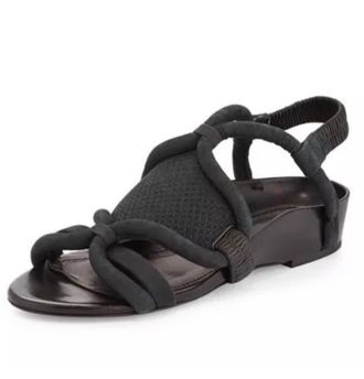 3.1 Phillip Lim 3.1 Phillip Lim Black Marquise Flat Sandals Size 38.5