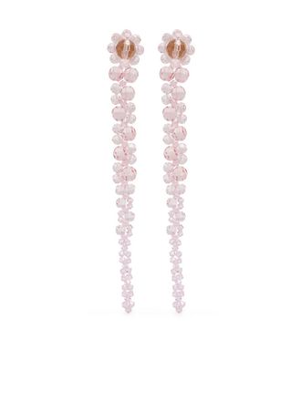 Simone Rocha boucles doreilles pendantes Drip - Rose