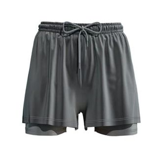 Generic HUIWDP Short de bain respirant et ample pour homme S&eacute;chage rapide, Noir, XXL