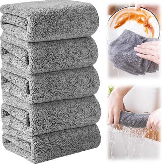 Generic GJV Wiederverwendbare K&uuml;chent&uuml;cher, Reinigungst&uuml;cher, Handt&uuml;cher, Mikrofaser, Waschlappen, Geschirrtuch, Haushalt, Bambuskohle, Geschirrtuch, K&uuml;che, v