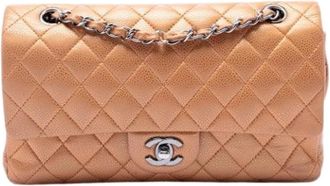 Chanel Sac bandouli&egrave;re matelass&eacute; vintage Chanel en caviar m&eacute;tallis&eacute; - Femme - Pre-owned - Brun - Taille: ONE Size