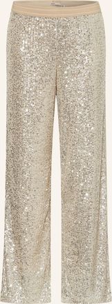 Only Hose Mit Pailletten weiss