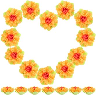 NUOBESTY Kleiner Aromatherapie Blumendiffusor 50 St&uuml;ck PE Schaumstoff Blumenk&ouml;pfe Gelb Duftdekoration f&uuml;r Zuhause B&uuml;ro Badezimmer